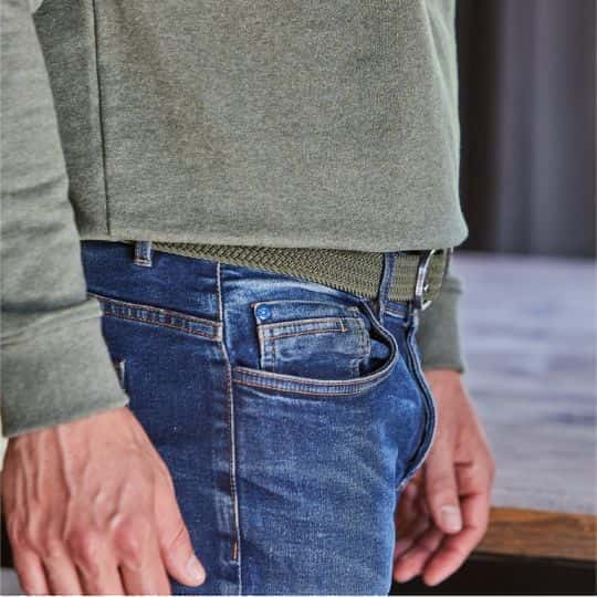 Billy Belt elastische heren riem groen - Zweerts Schoenen